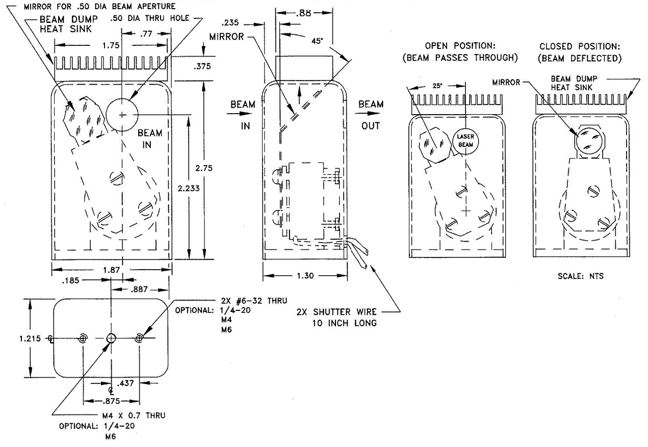 Spring-Loaded Laser Shutter